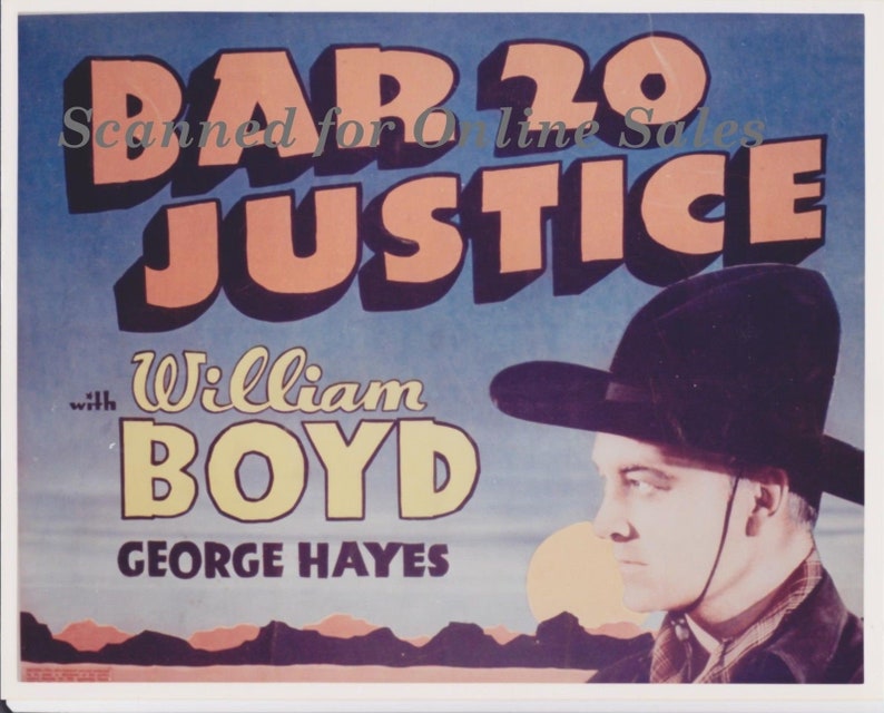 William Boyd Bar 20 Justice Hopalong Cassidy 8x10 Photo - Etsy