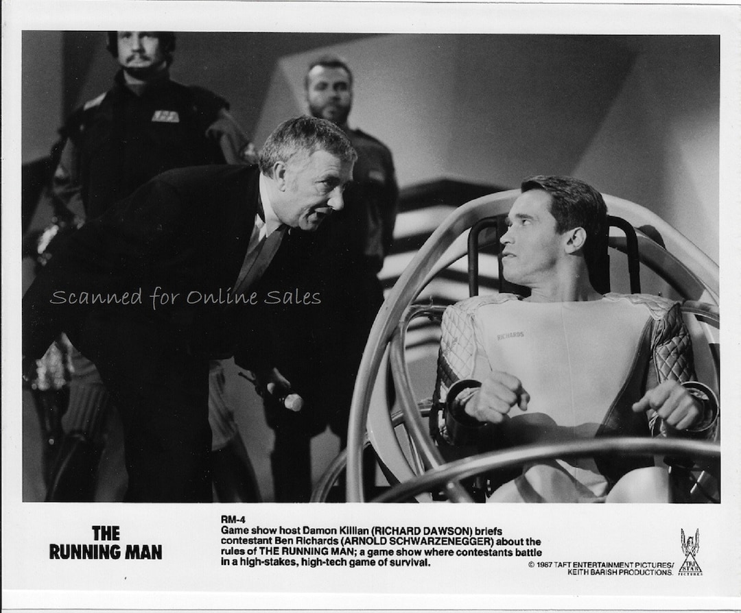 The Running Man Damon Killian Richard Dawson Ben Richards Arnold ...