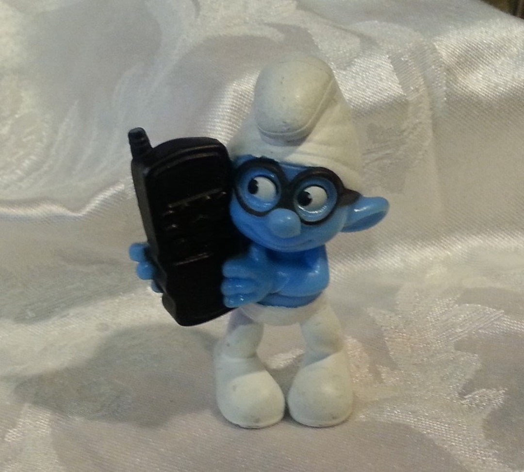 Mcdonalds Peyo Brainy Smurf With Cell Phone PVC - Etsy