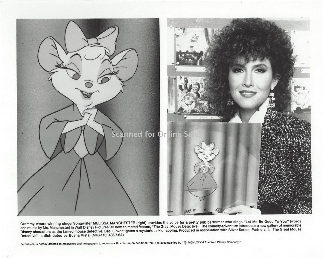 Disney the Great Mouse Detective Melissa Manchester 8x10 Press - Etsy