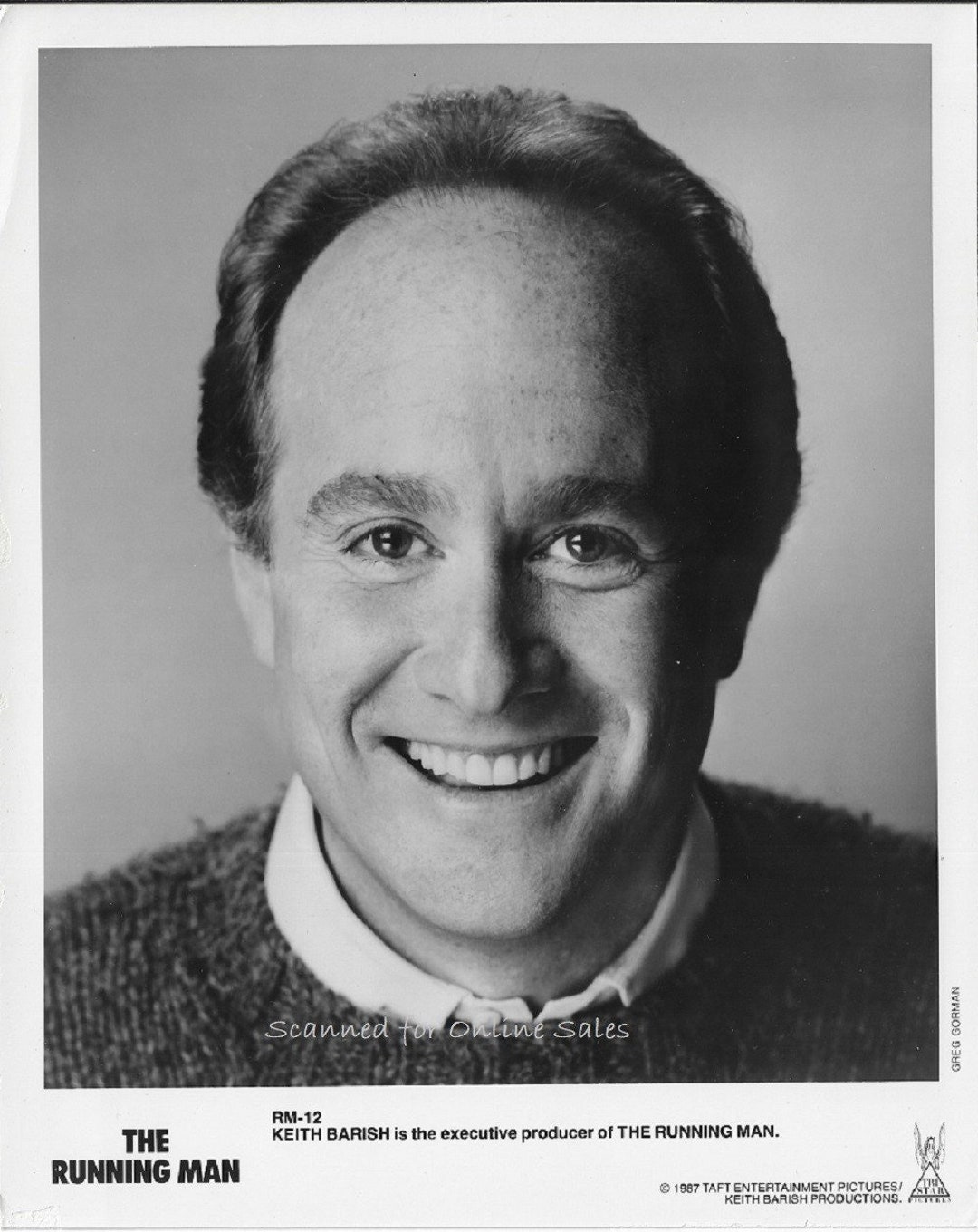 The Running Man Keith Barish 8x10 Photo - Etsy