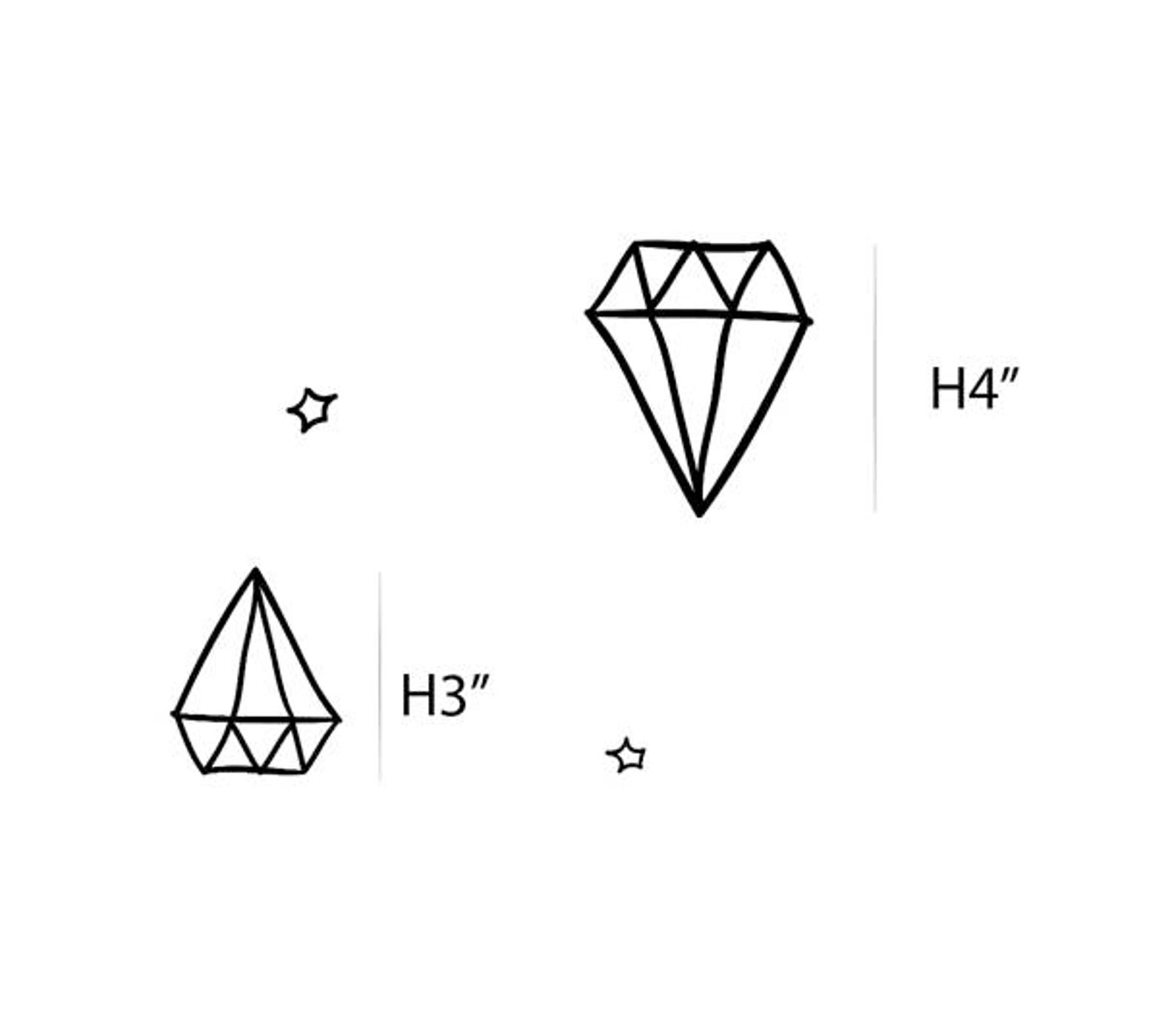 Diamond Shape Wall Pattern Decaltriangle Wall Decal Set Vinyl | Etsy