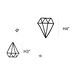 Diamond Shape Wall Pattern Decaltriangle Wall Decal Set, Vinyl Wall ...