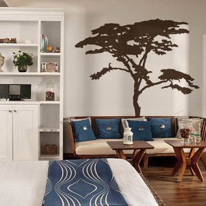 Vinyl Art Decal Realistic African Tree Wall Sticker Decals Home Decor ...