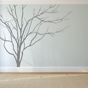 Realistic Winter Tree Wall Decal Headboard Wall Decal Home Decor Stick ...