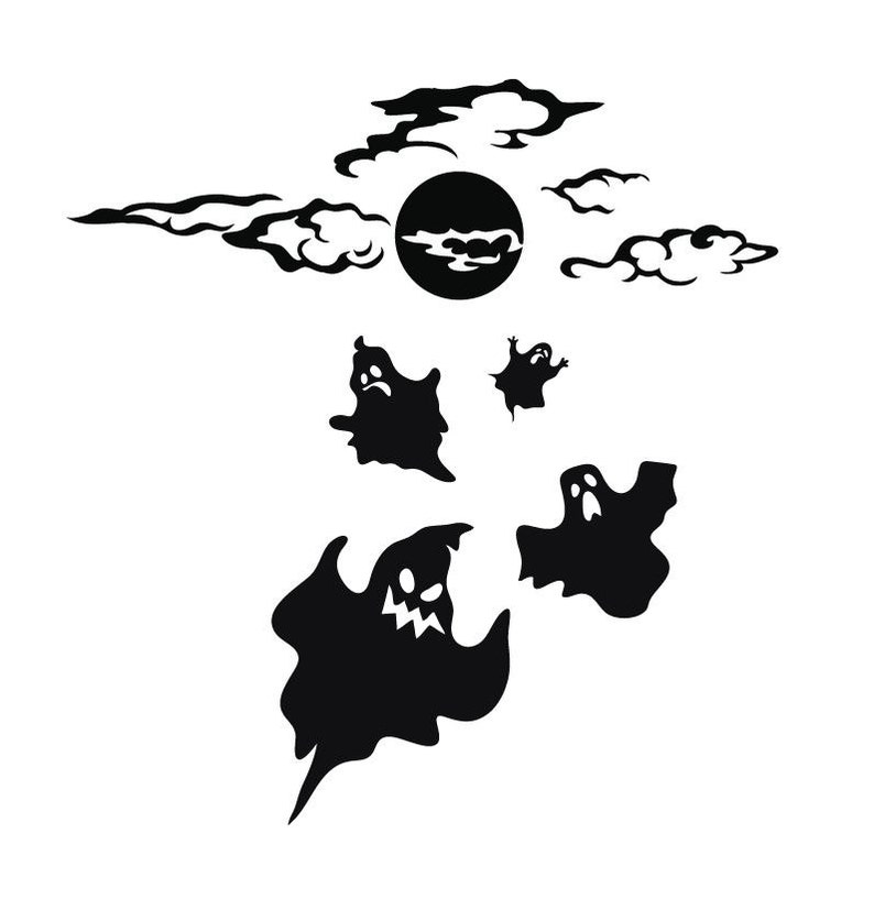 Halloween Wall Decals Stickers Ghost Halloween Decor Stick on - Etsy