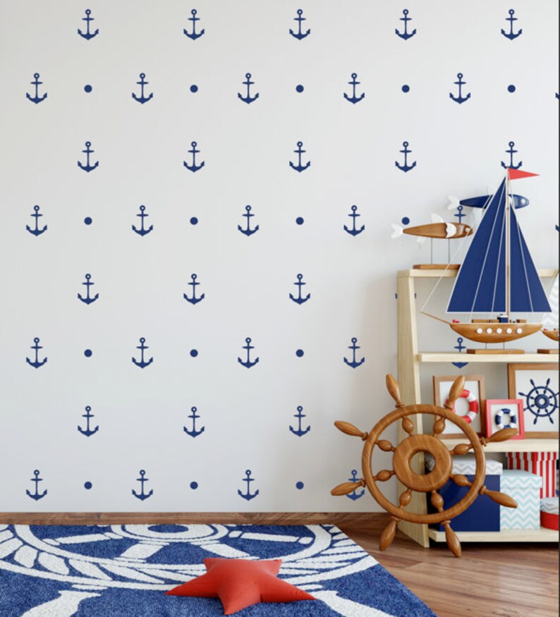 Anchor Decal Nautical Wall Decal Anchor Decals Anchor Wall - Etsy