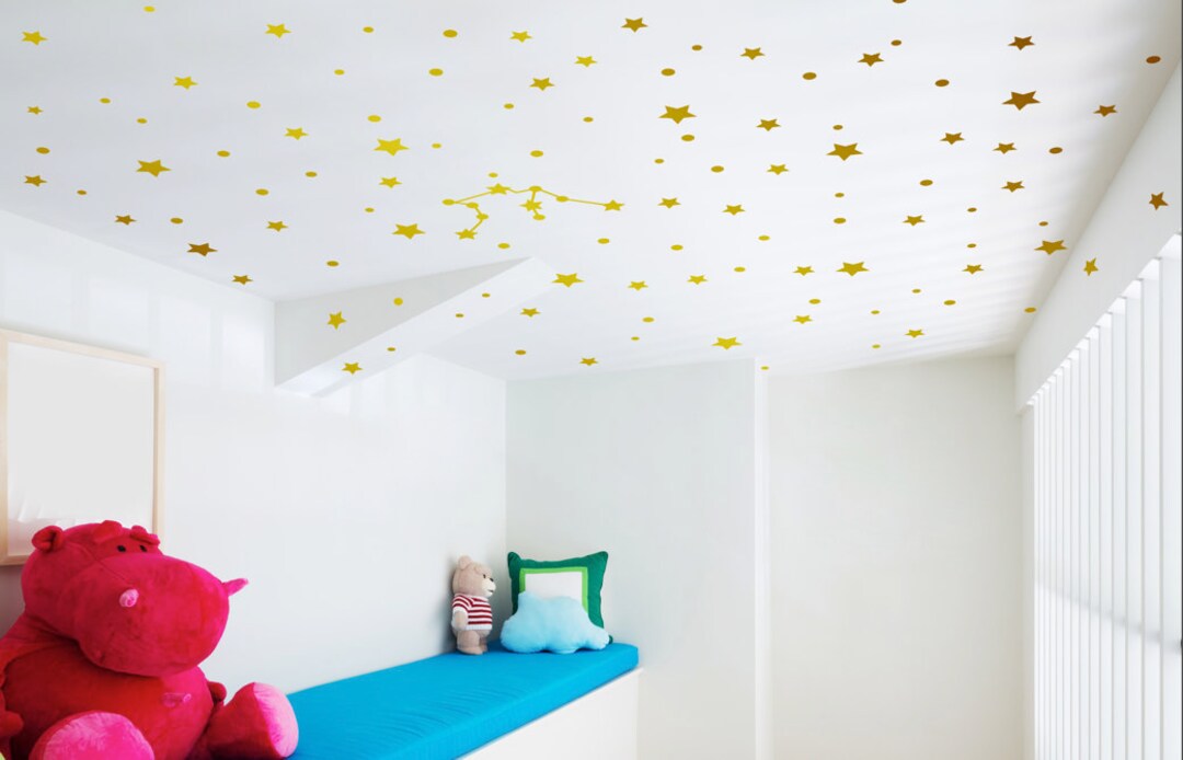 Gold Star Decals, Ceiling Decals, Constellation, Ceiling Stars, Ceiling ...