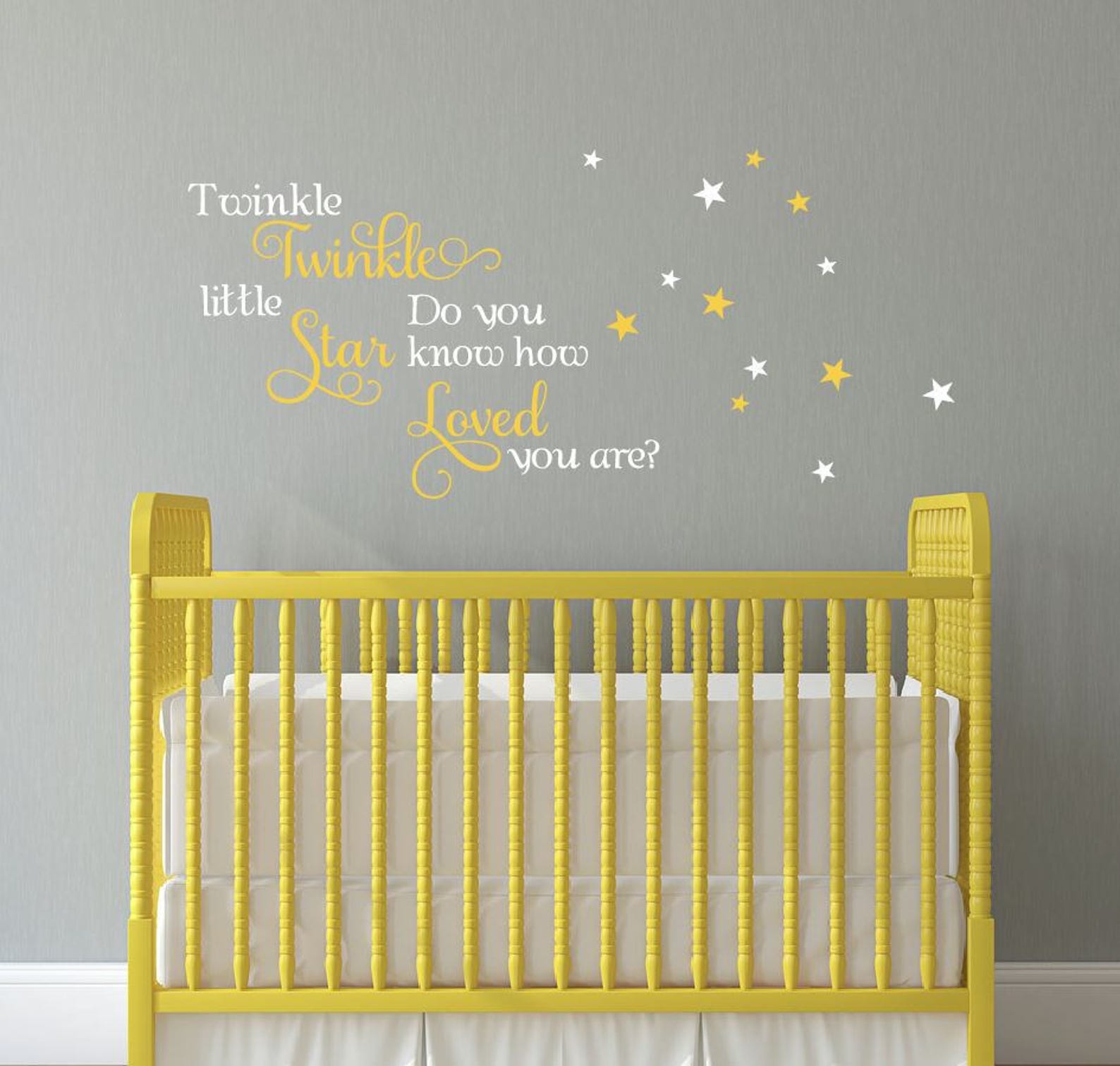 Quote Twinkle Little Star Decal Decals for Walls Little Girl Decal ...