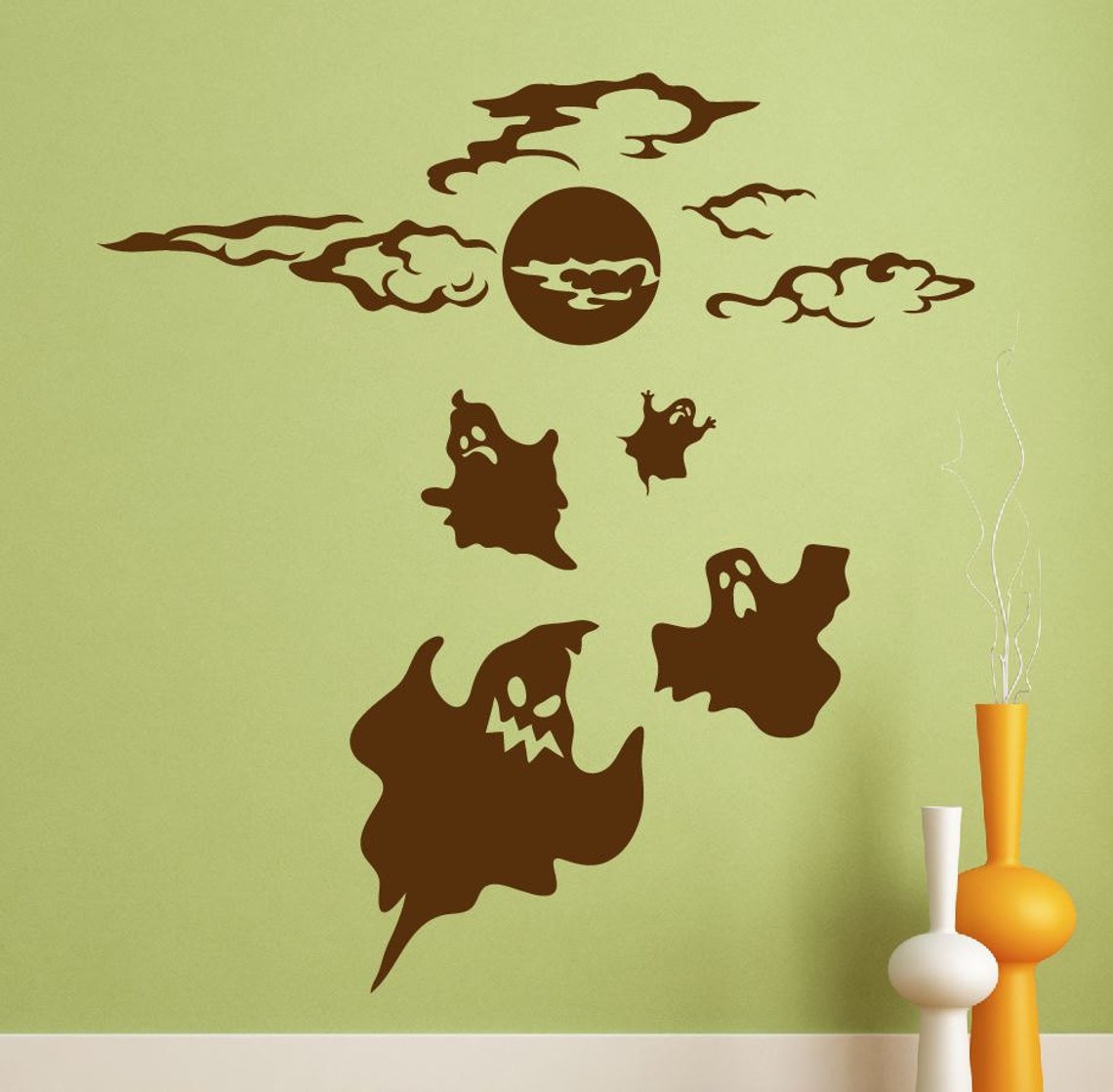 Halloween Wall Decals Stickers Ghost Halloween Decor Stick on - Etsy