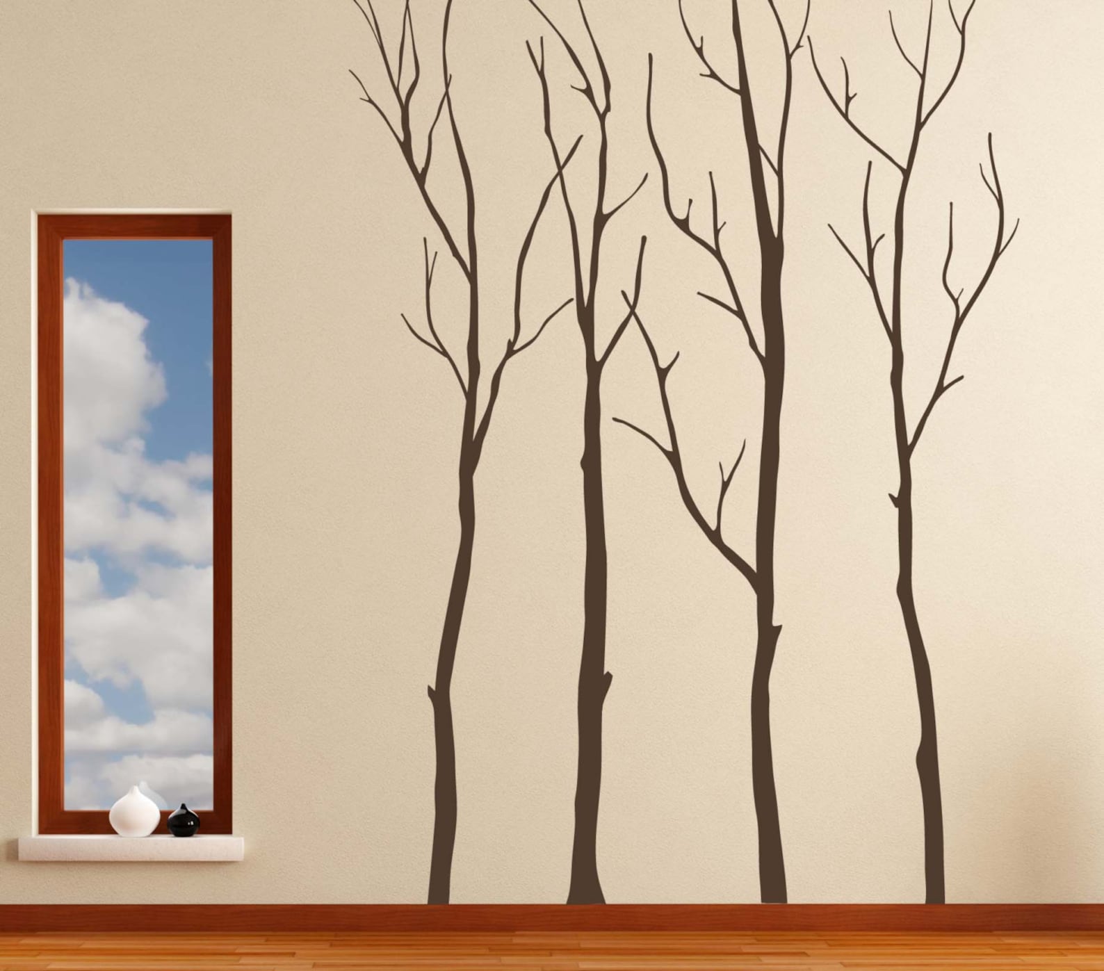 Winter Trees Decals Stickers Bathroom Wall Decals Wall Sticker - Etsy
