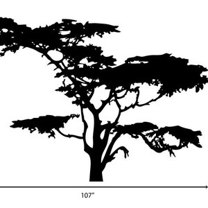Realistic African Tree Wall Decal Headboard Wall Decal Home Decor Stick ...
