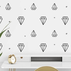 Diamond Shape Wall Pattern Decaltriangle Wall Decal Set, Vinyl Wall ...