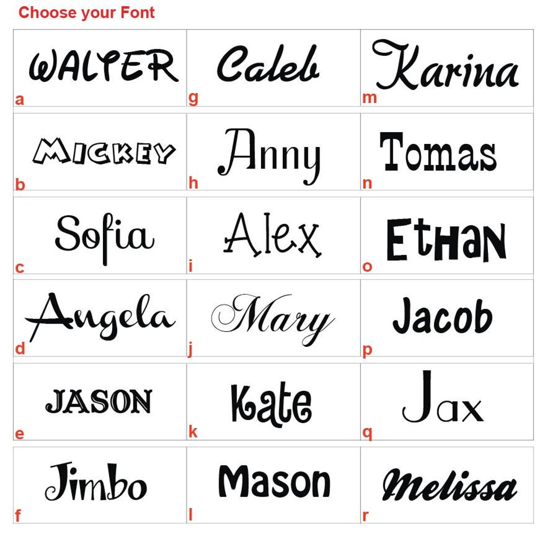 Custom Name Wall Decal Vinyl Wall Sticker Decals Personalized Art Cool ...