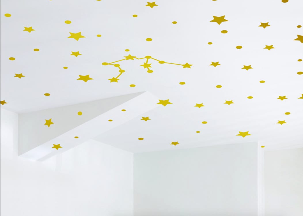 Gold Star Decals, Ceiling Decals, Constellation, Ceiling Stars, Ceiling ...