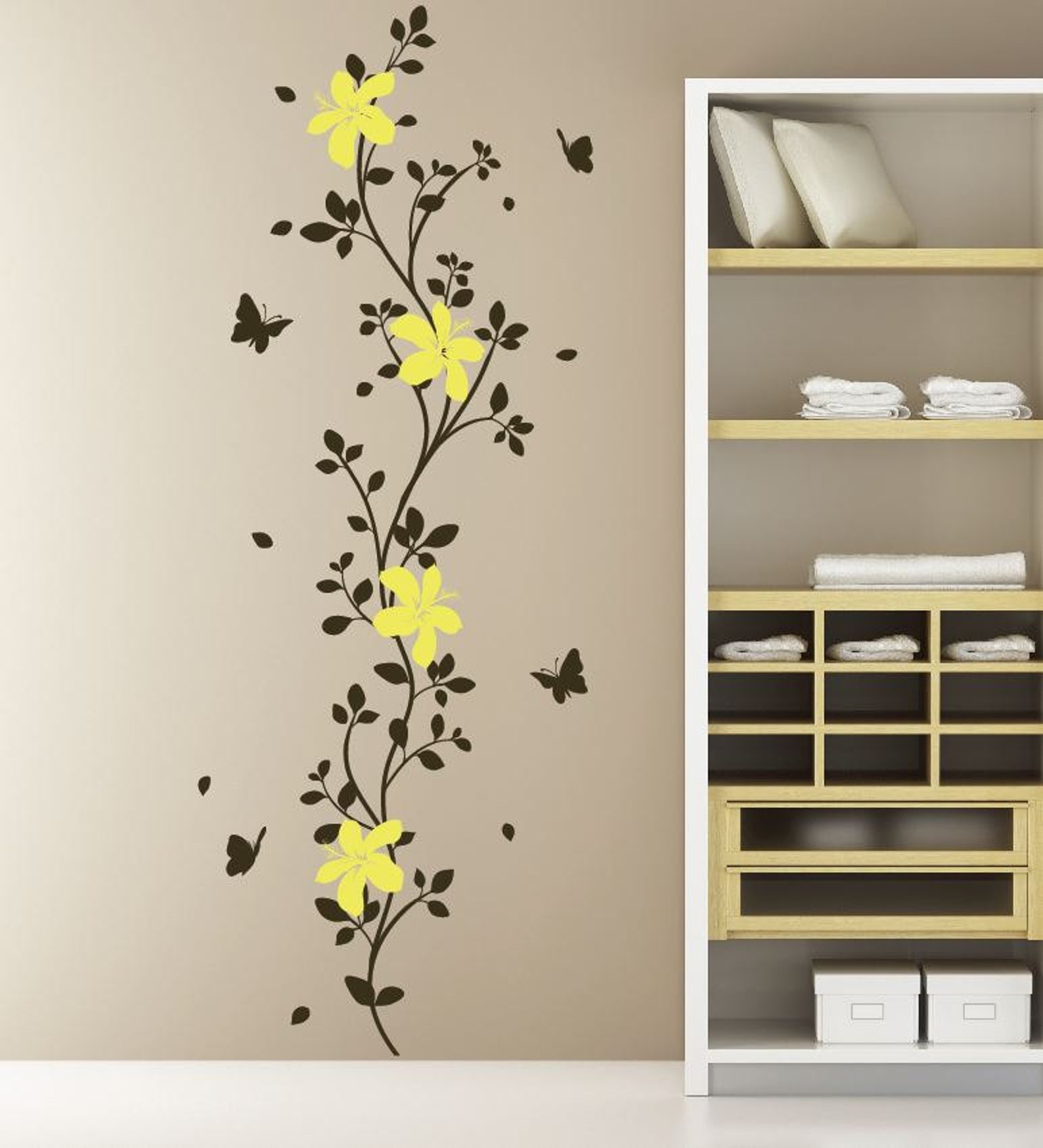 Decal Tree Branch Wall Decal Wall Sticker Decals Flower Decals - Etsy