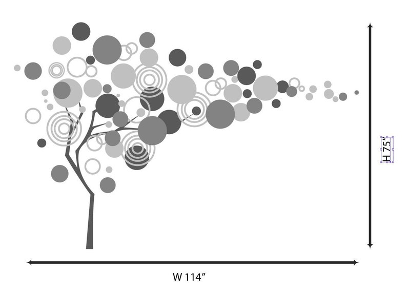 Large Decal Circle Tree Wall Decals for Kids Rooms Wall - Etsy