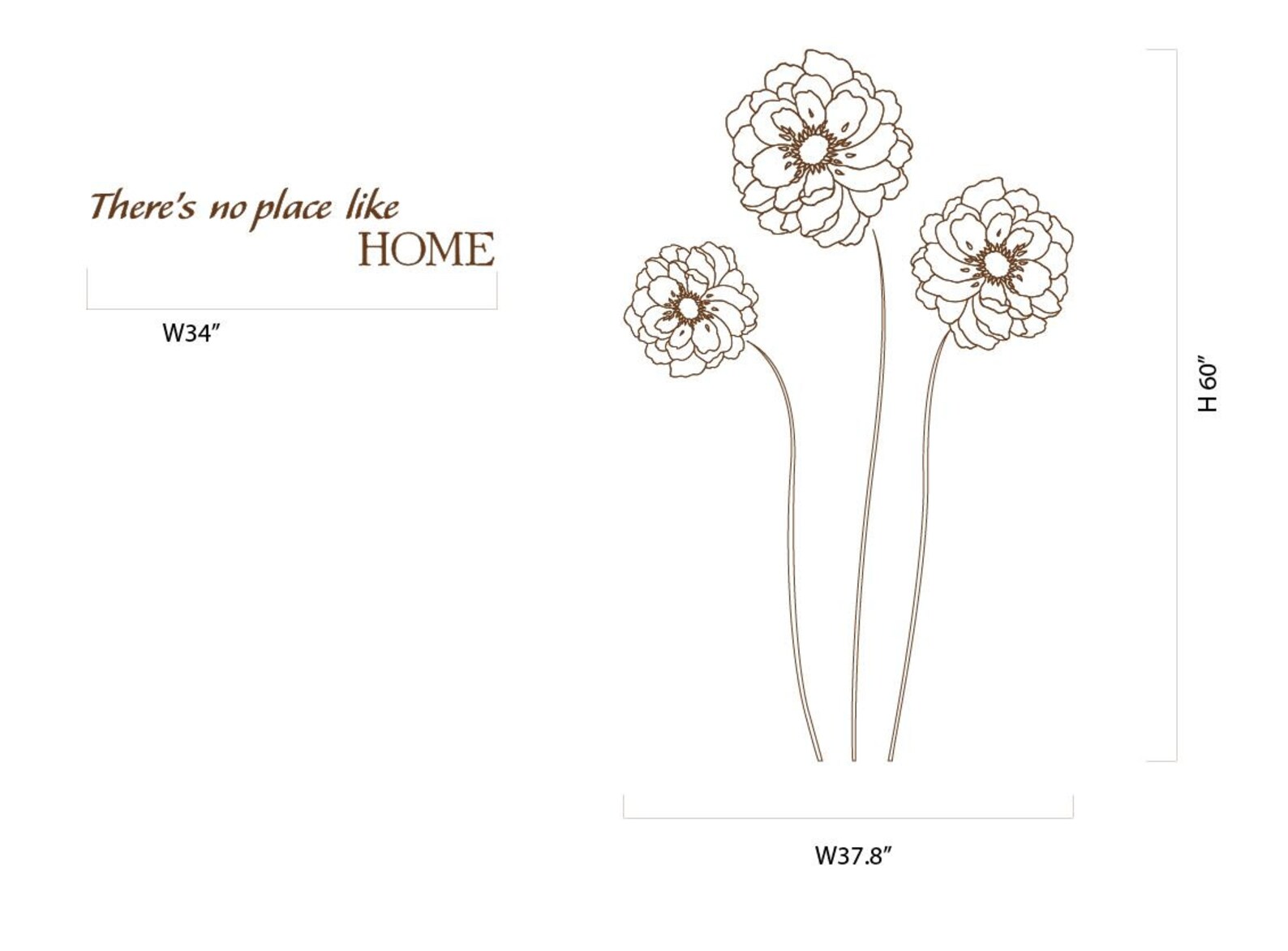 Quote Decal Flower Decals for Walls Stickers for Walls Family Room Wall ...