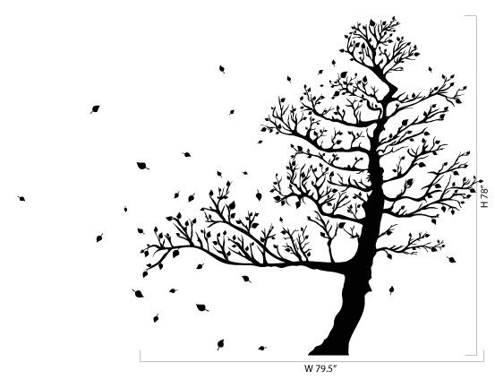Realistic Tree Decals for Walls With Leaves Wall Sticker - Etsy