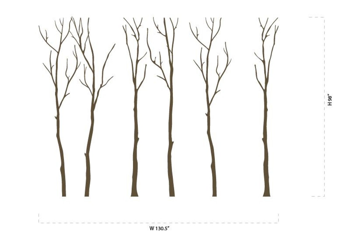 Decals for Walls Winter Trees Sticker Bedroom Decals Home - Etsy