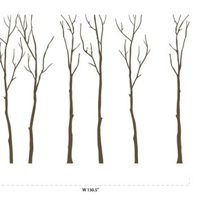 Decals for Walls Winter Trees Sticker Bedroom Decals Home Office Decor ...