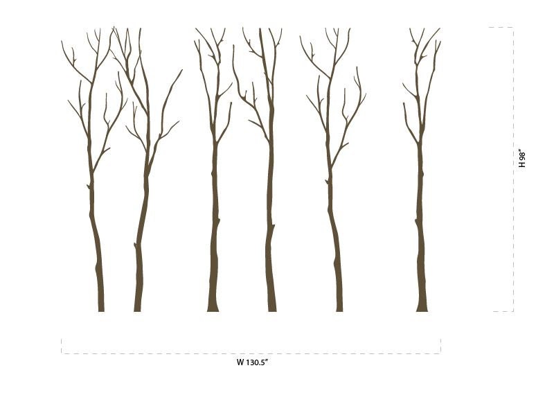 Decals for Walls Winter Trees Sticker Bedroom Decals Home - Etsy