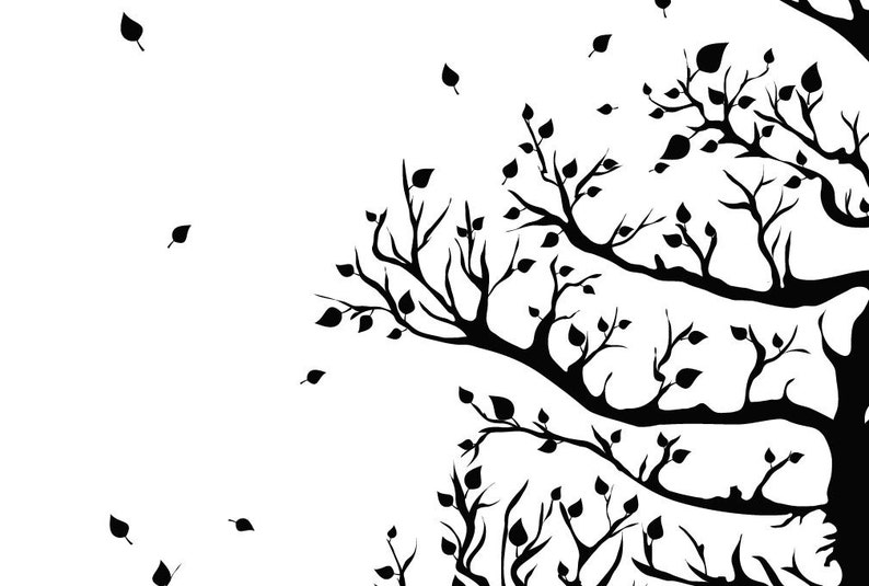 Realistic Tree Decals for Walls With Leaves Wall Sticker - Etsy