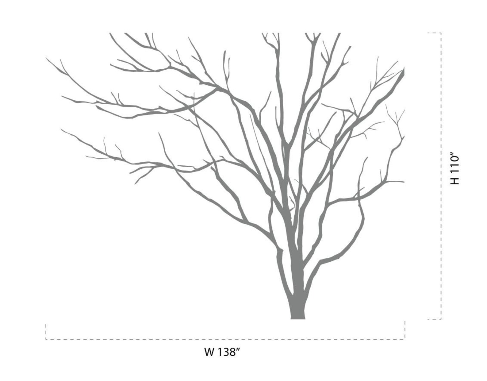 Realistic Winter Tree Wall Decal Headboard Wall Decal Home Decor Stick ...