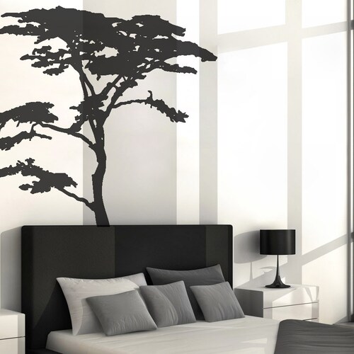 Vinyl Art Decal Realistic African Tree Wall Sticker Decals - Etsy