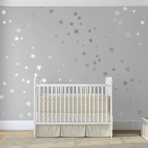 Vinyl Star Decals 148 Silver Stars Star Wall Decal Art - Etsy