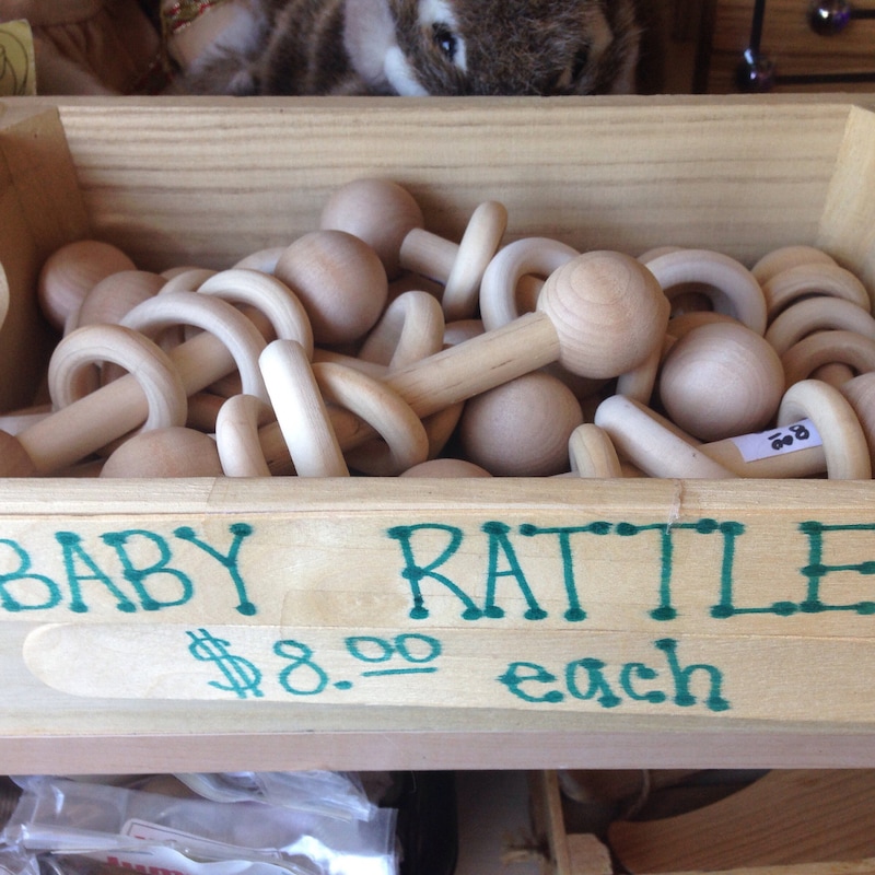 Wood Baby Rattle - Etsy