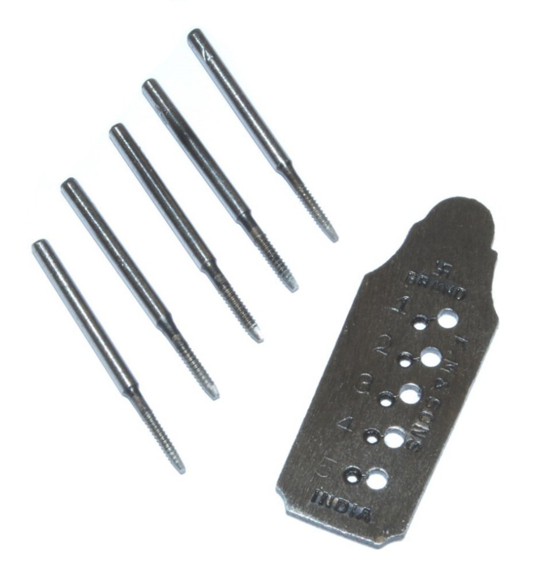 Proops 1-5 Tap and Die Screw Plate Set, Taps & 1 Plate, 1.4 - 1.8mm ...