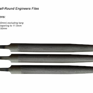 Proops Brothers Set of 3 Engineers Files, 6" 150mm Half Round, Smooth ...