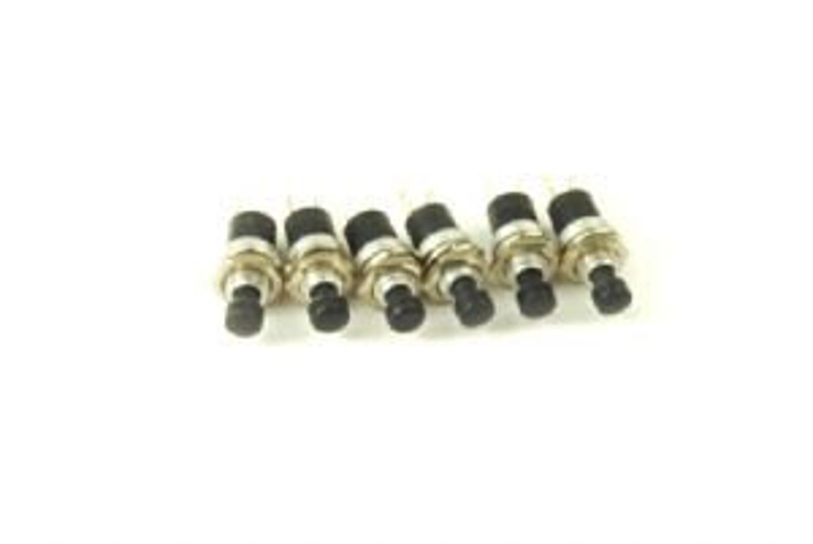 Proops 6 X BLACK Mini Latch Push to Make Switch Curvy Shaped Prongs ...
