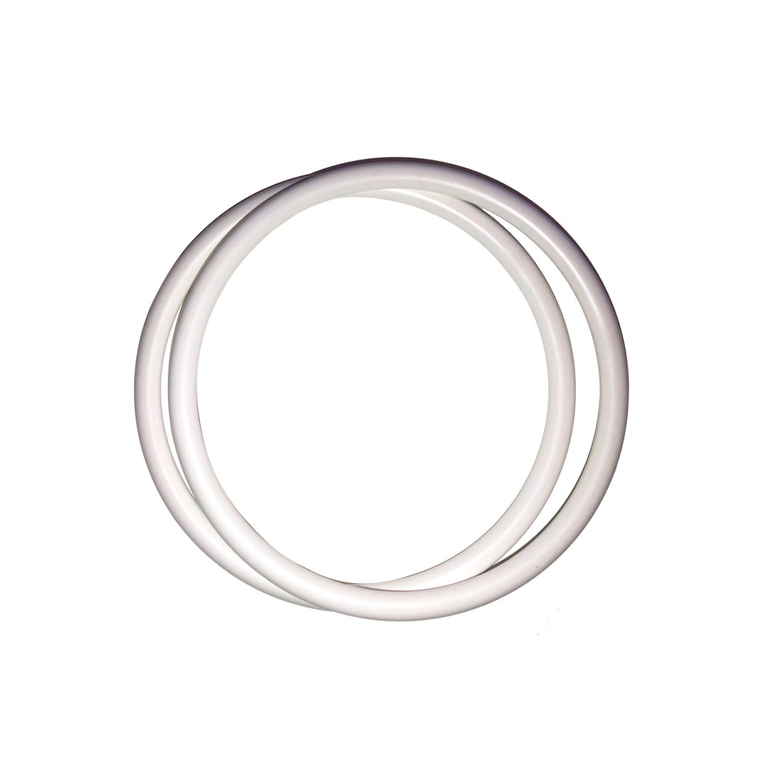 Linic Products UK Made Bag/purse Handles, Plastic, Round, White, 1 Pair ...