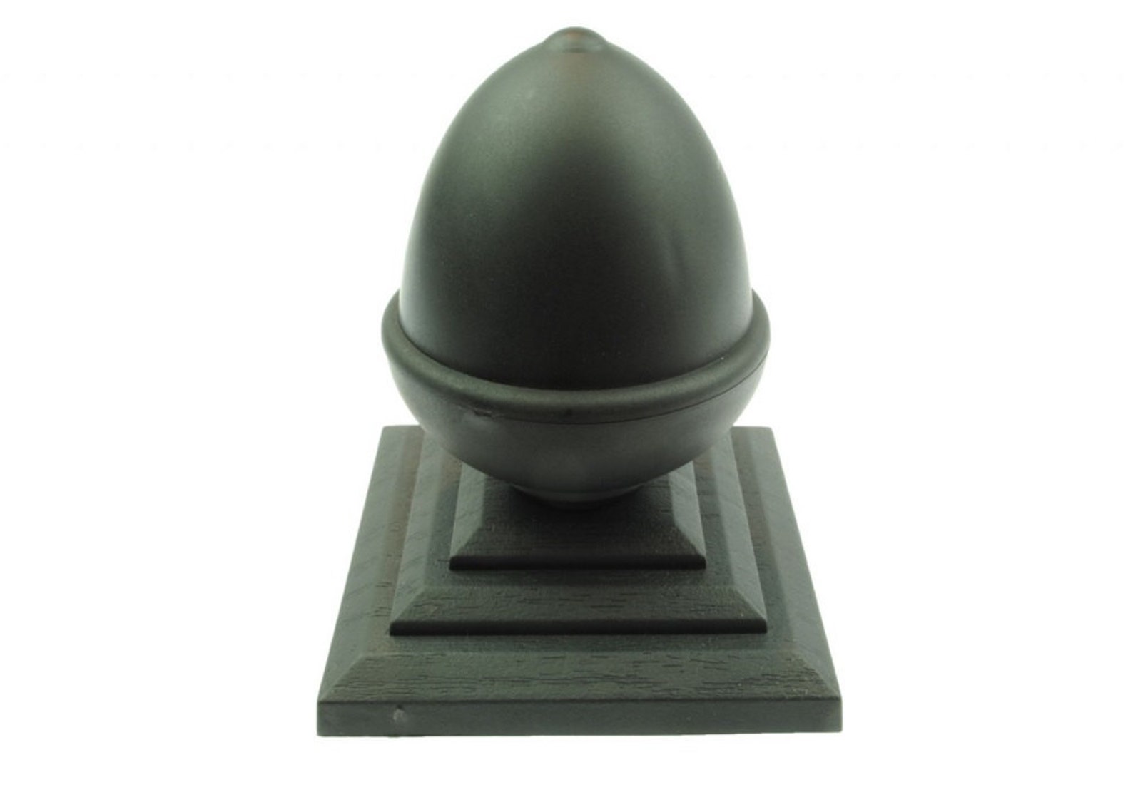 Fence Finial, Acorn Shape & 3" Square Fence Post Cap Set. PLASTIC Rot ...