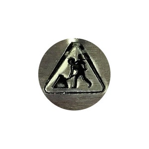 Proops Men at Work Road Sign Metal Stamp Design, Jewellery Making Tools ...
