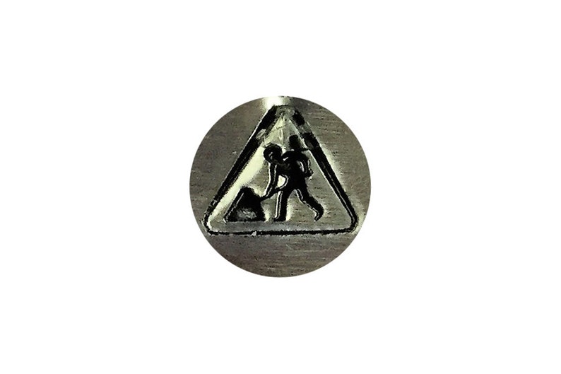 Proops Men at Work Road Sign Metal Stamp Design, Jewellery Making Tools ...