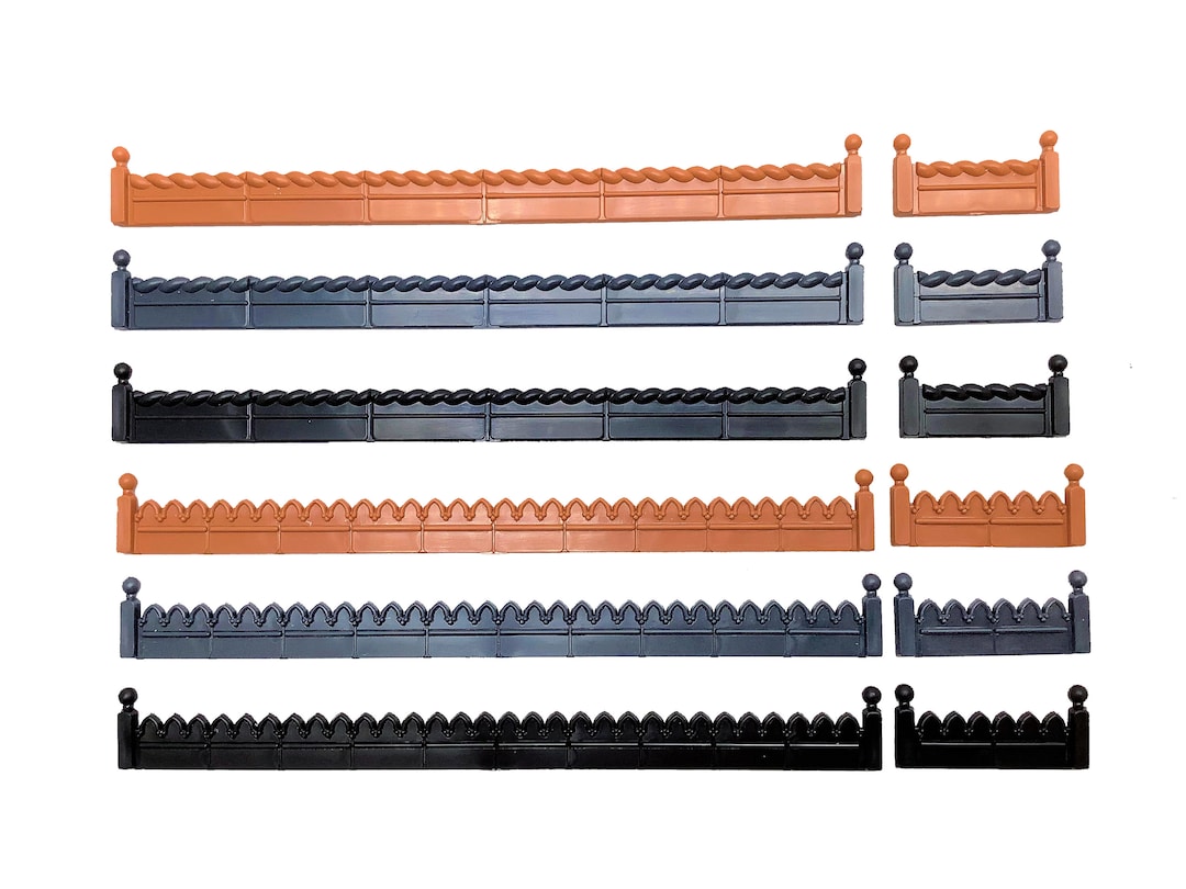 Dolls House / Diorama Garden Border Edging Panels, Pack of 2 Long and 2 ...