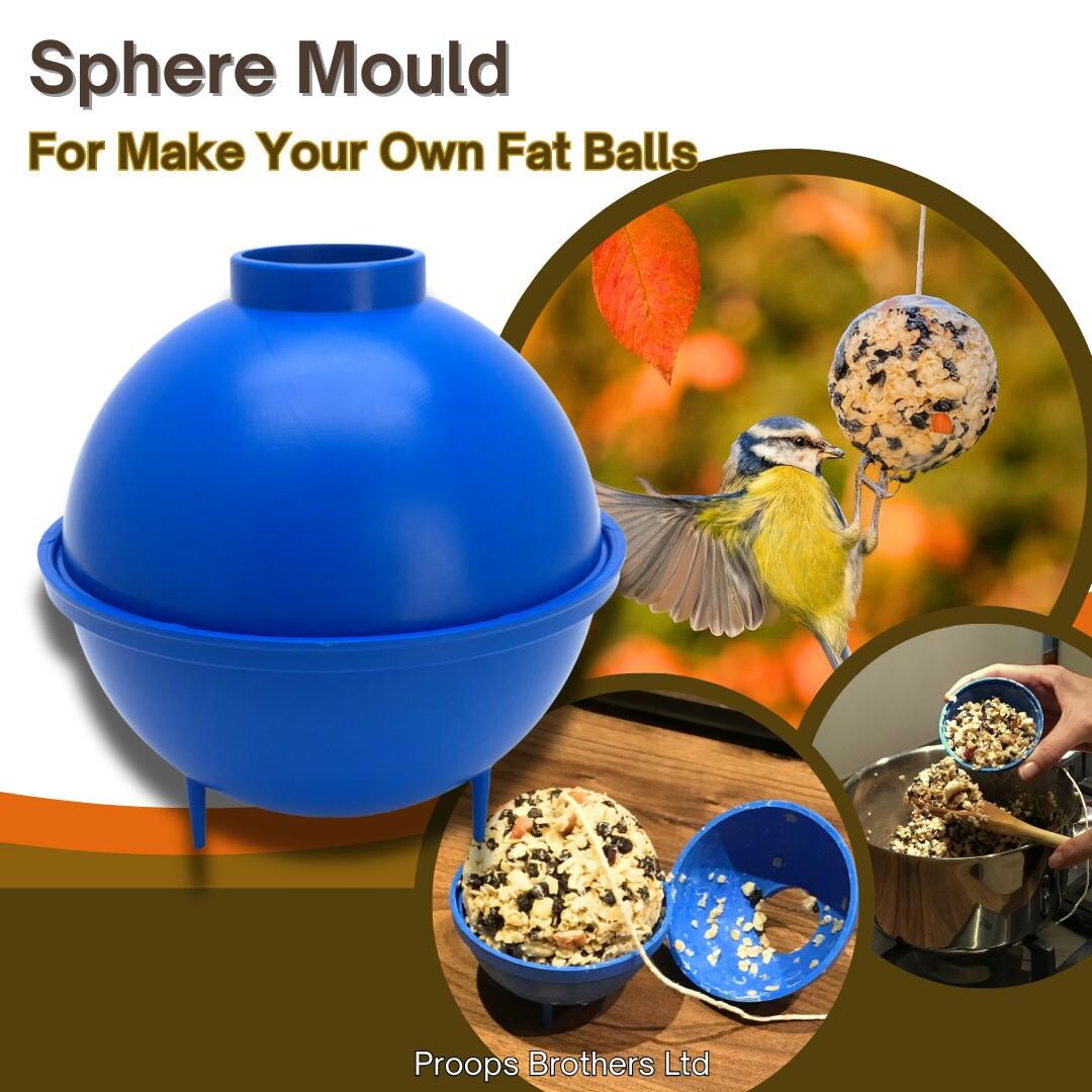 Proops Sphere Round Mould for Making Homemade Lard Suet Fat Balls for ...