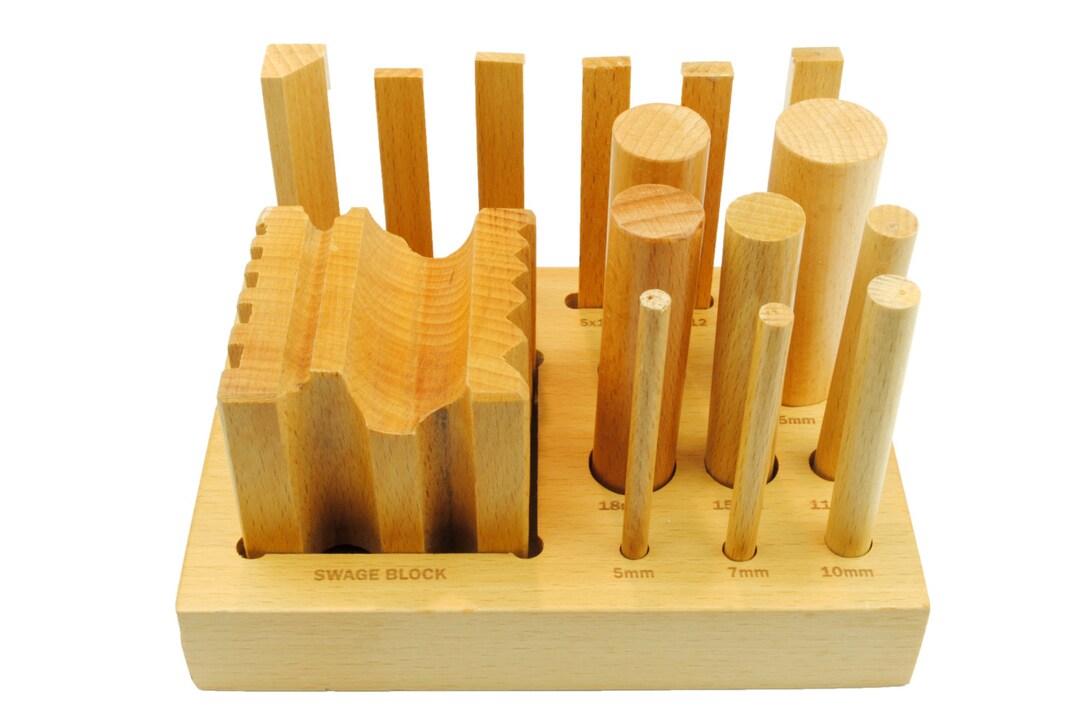 Proops Doming Dapping Swage Block Set, Wood, Shaping Punches Forming ...