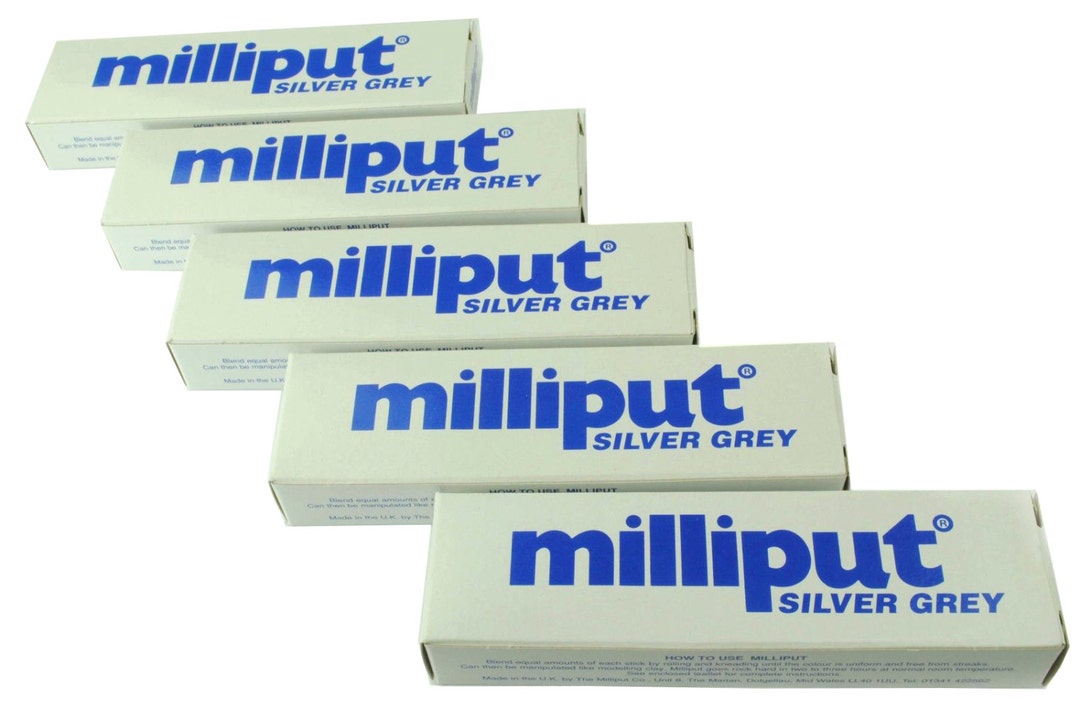 Proops Milliput Epoxy Putty, Silver Grey X 5 Packs. Modelling ...