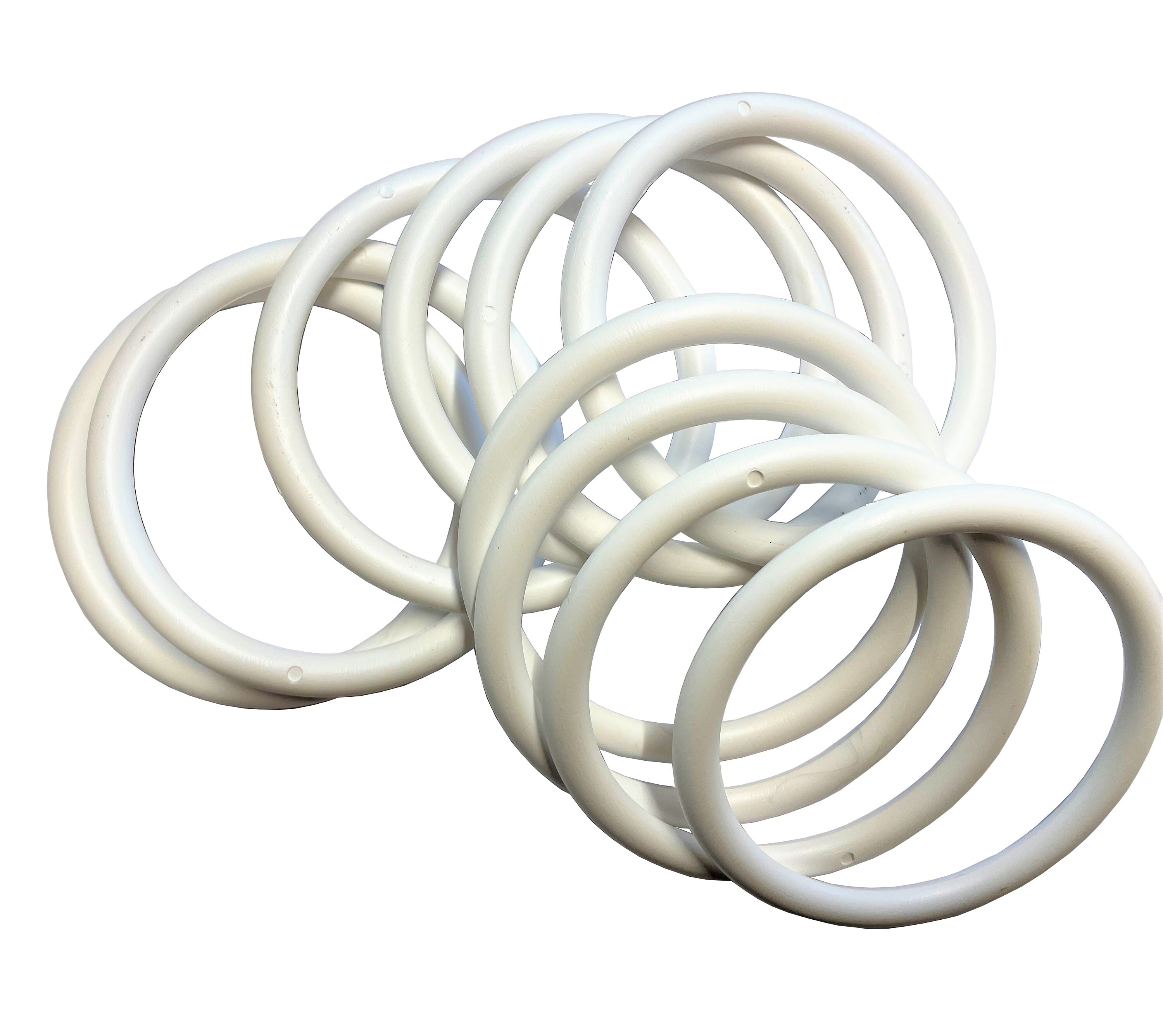 Linic Products UK Made Macrame Rings, Plastic, Pack of 10, 101mm (4 ...