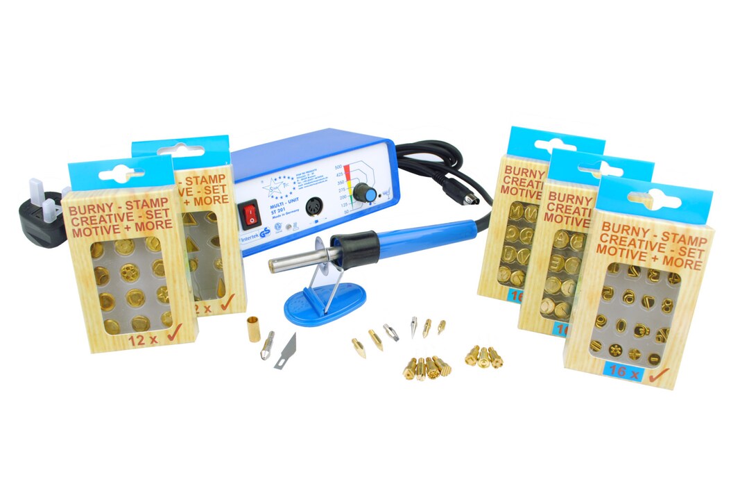 Proops Startec Multi Heat Pyrography Kit With 14 Tips & 5x Woodburning ...