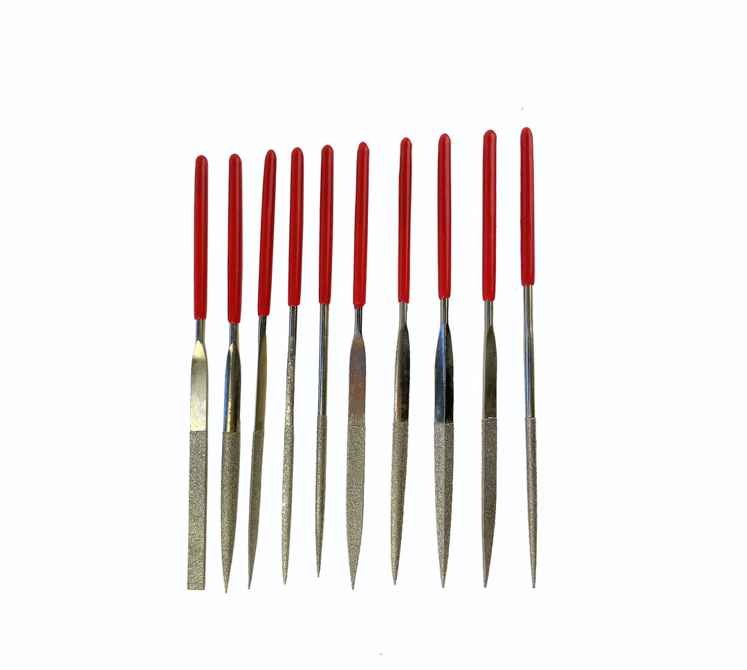 Proops Diamond Riffler Needle Files Set, 10 Straight Files, Jewellery ...