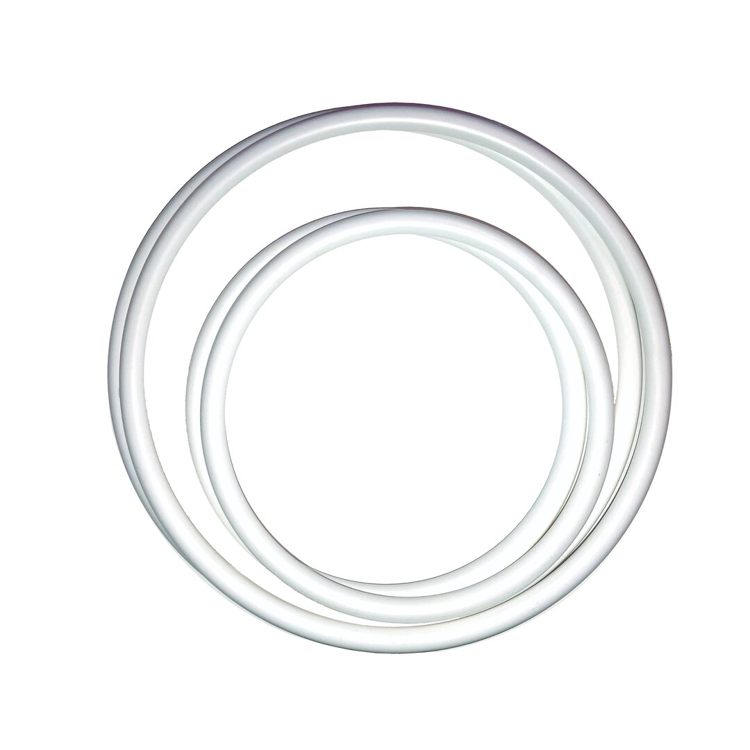 Linic Products UK Made Bag/purse Handles, Plastic, Round, White, Set of ...