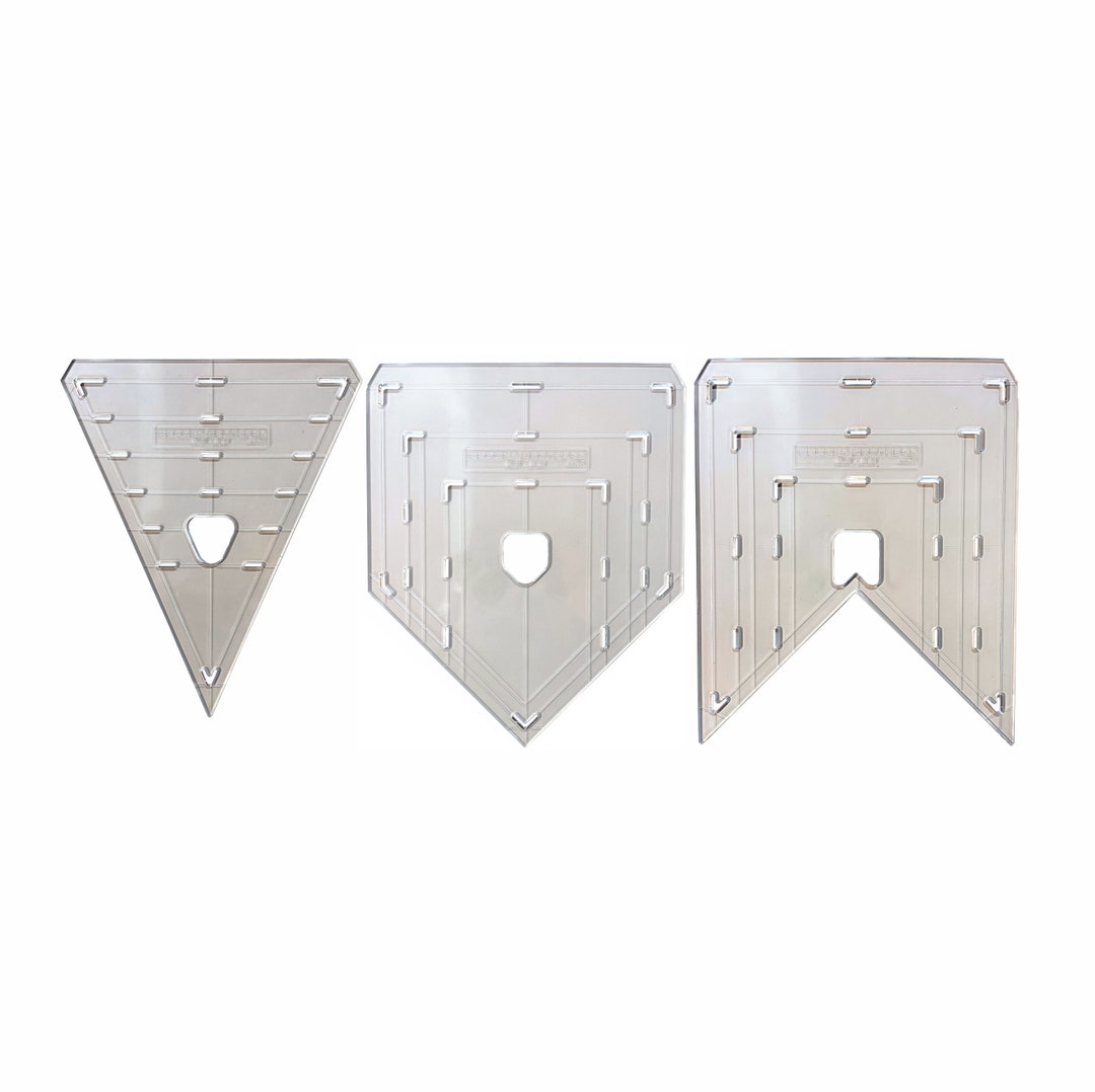 Linic Products UK Made Bunting Templates, Set of 3 Shapes, Clear ...