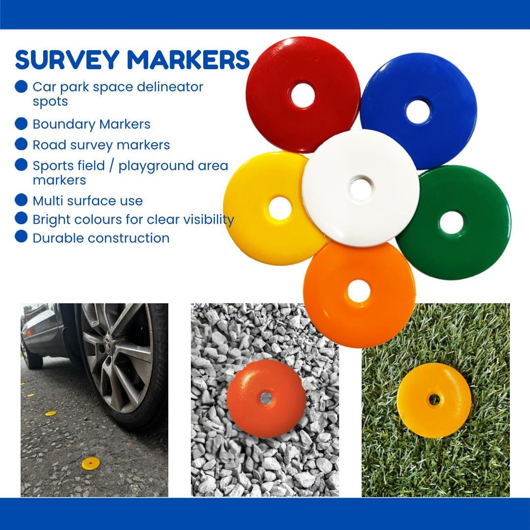 Proops Survey/road Markers, Pack of 12, 6 Assorted Colours, 40mm (S7839 ...