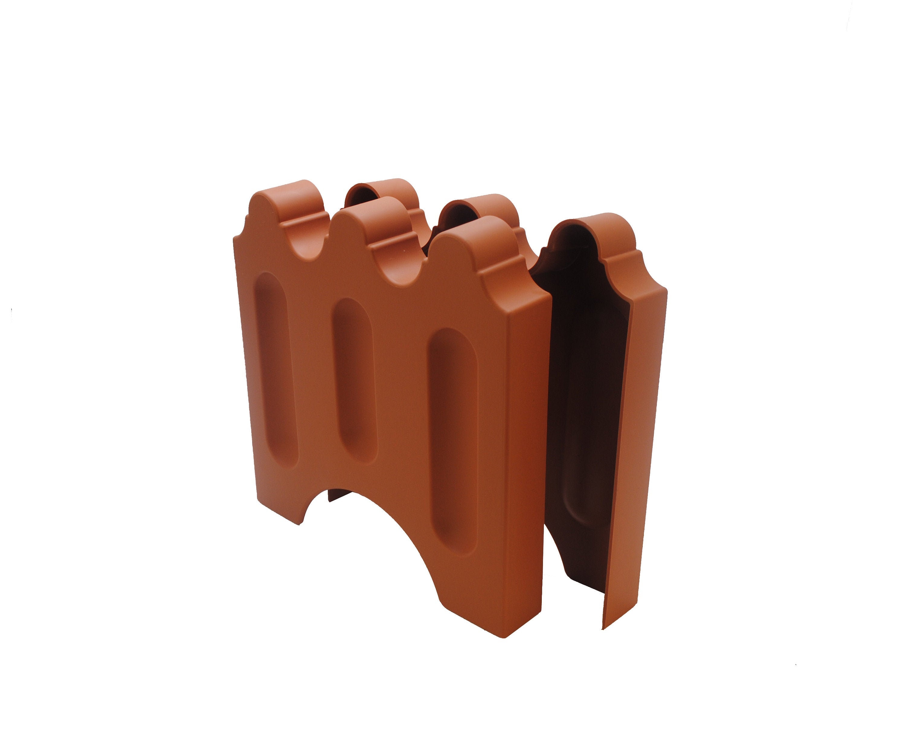 Garden Border / Lawn Edging Panel. Decorative Top. Plastic, Terracotta ...