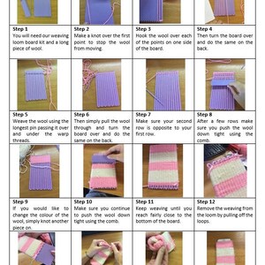 Weaving Loom Board Frame, BLACK, 95 X 160mm With Comb & Needles. Ideal ...